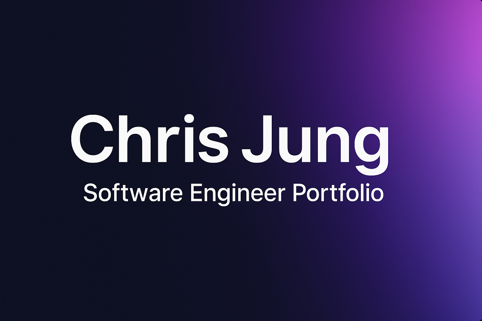 Chris Jung | Portfolio